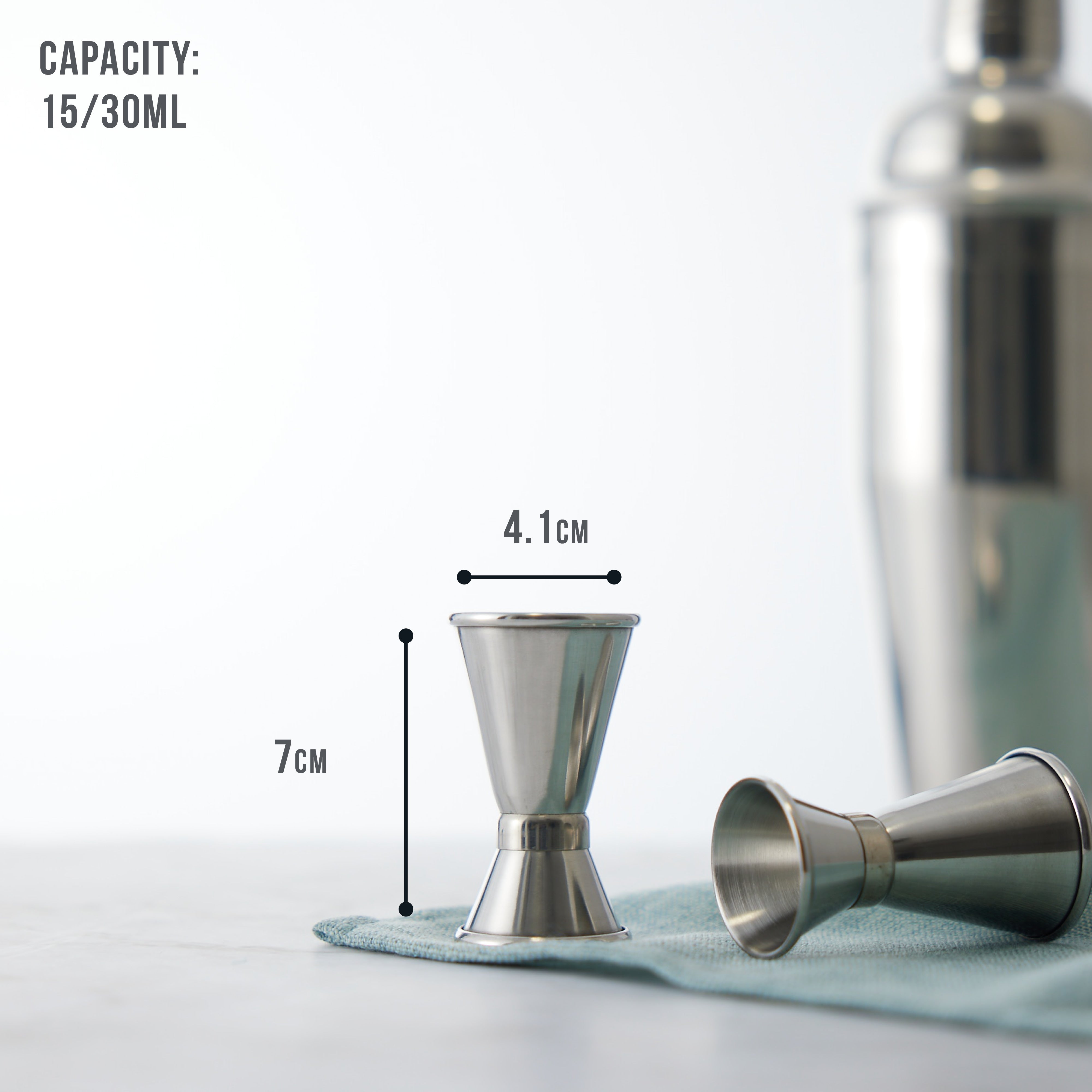 2 Premium Stainless Steel Jiggers - Perfect Cocktails Every Time – Oak ...