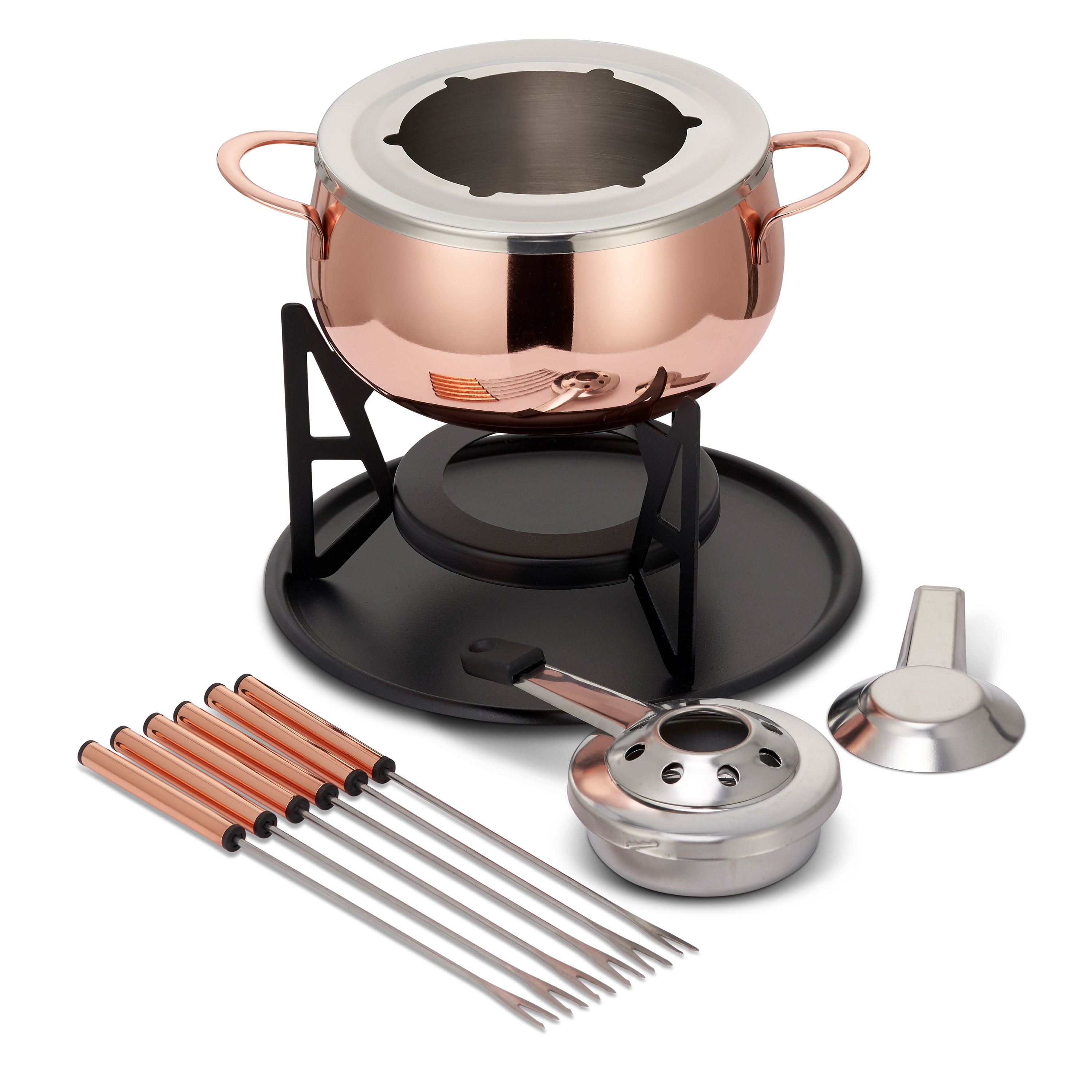 Stainless Steel Rose Gold Fondue Set – Oak & Steel